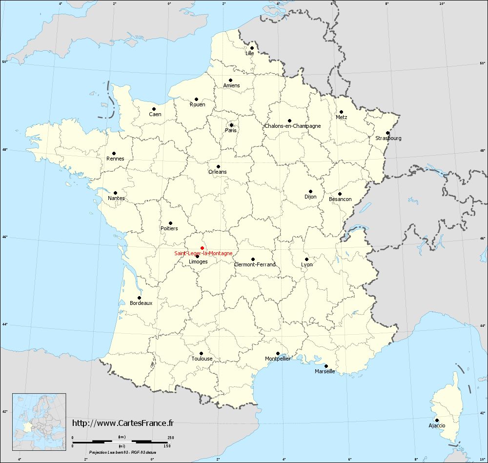 CARTE SAINT LEGER LA MONTAGNE Cartes De Saint L ger la Montagne 87340